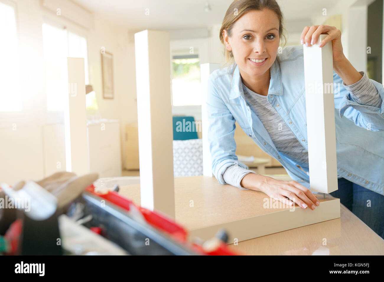 Assembling furniture hi-res stock photography and images - Alamy