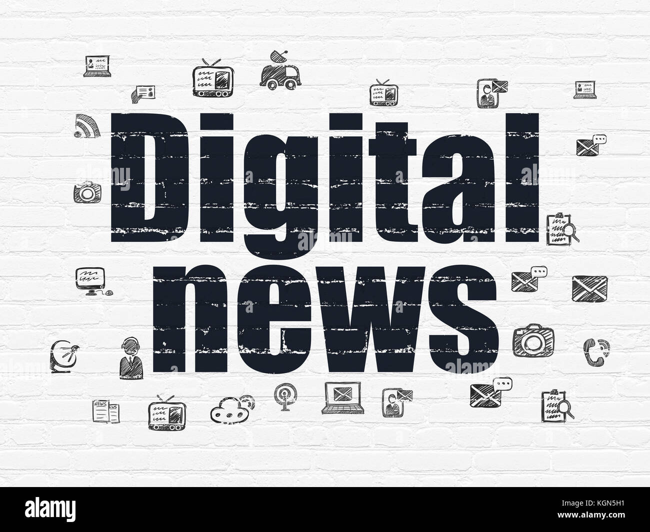 News concept: Digital News on wall background Stock Photo - Alamy