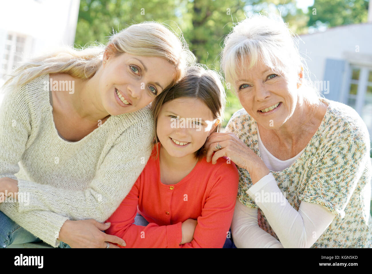 Portrait of three women generation Stock Photo - Alamy