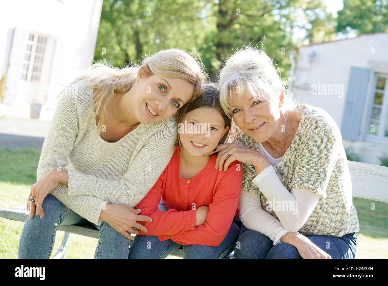 Portrait of three women generation Stock Photo - Alamy