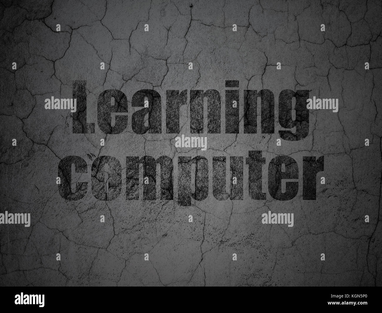 Learning concept: Learning Computer on grunge wall background Stock ...