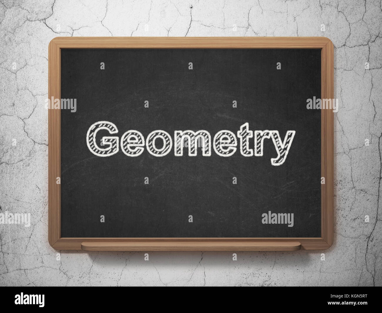 Studying concept: Geometry on chalkboard background Stock Photo - Alamy