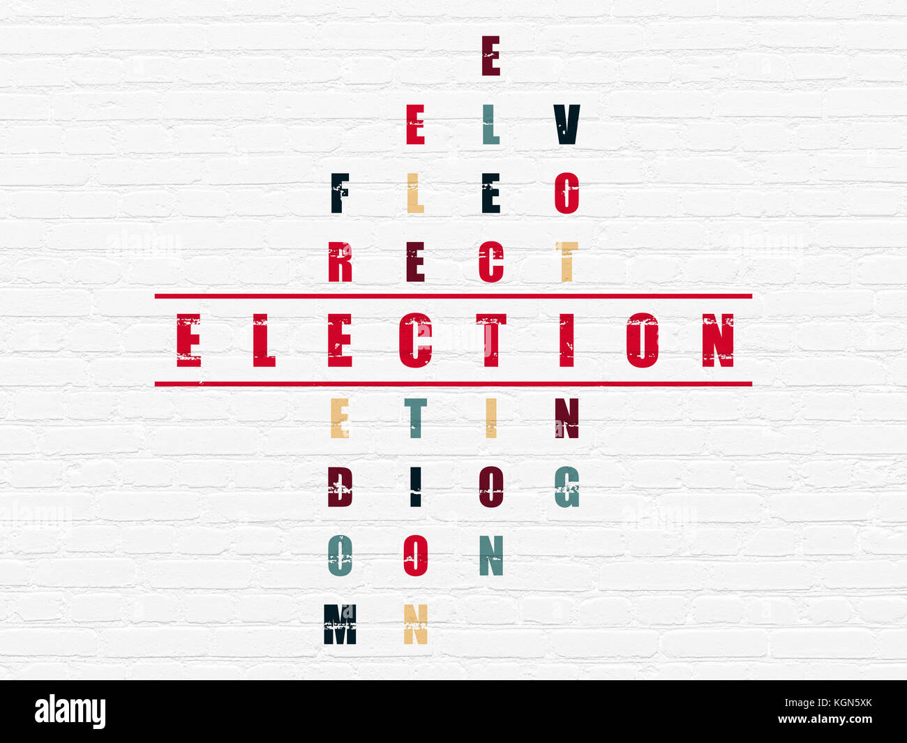 Politics concept: Election in Crossword Puzzle Stock Photo - Alamy