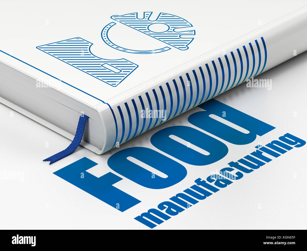 Industry concept: book Factory Worker, Food Manufacturing on white ...