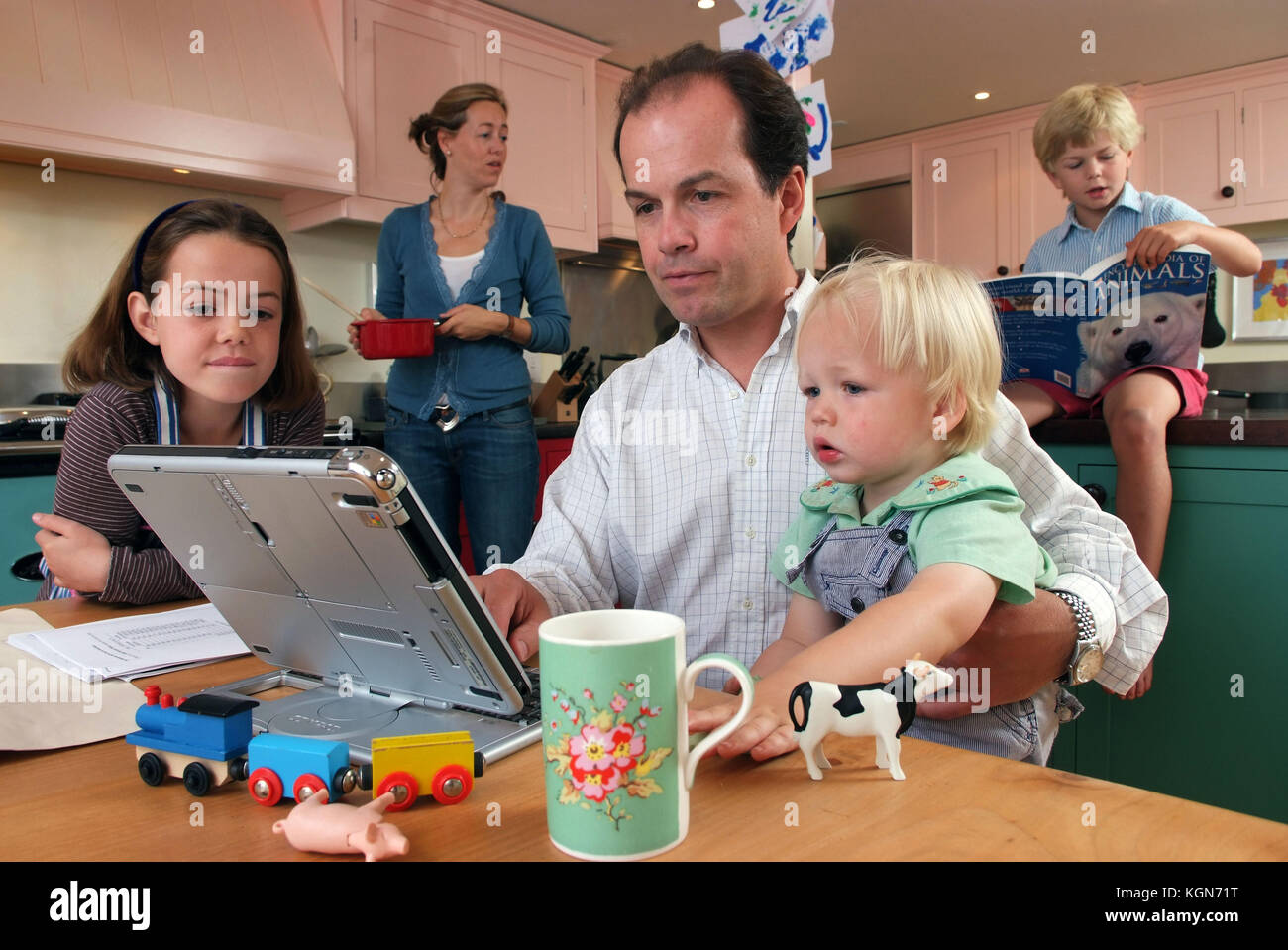 Robert Reoch with wife Georgina, Theodore, Phyllida and baby Mungo at ...
