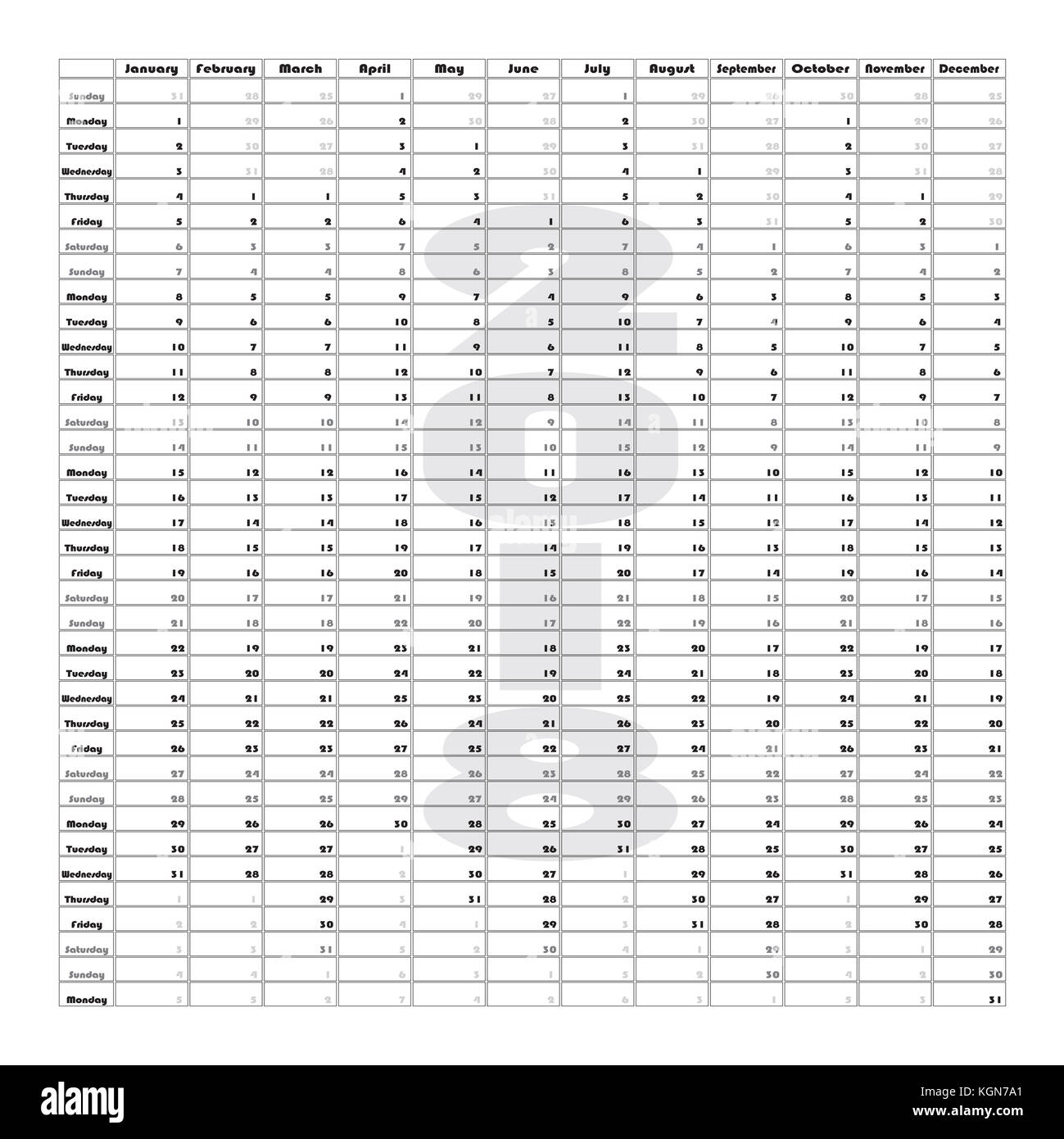 Month planner Cut Out Stock Images & Pictures - Alamy