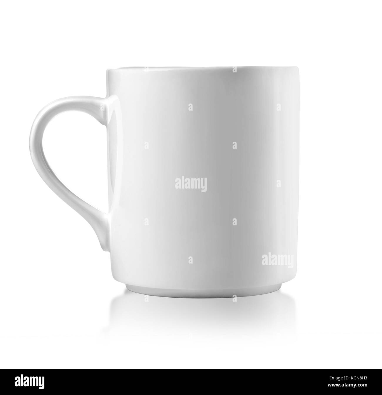 Cup white isolated on white background Stock Photo - Alamy