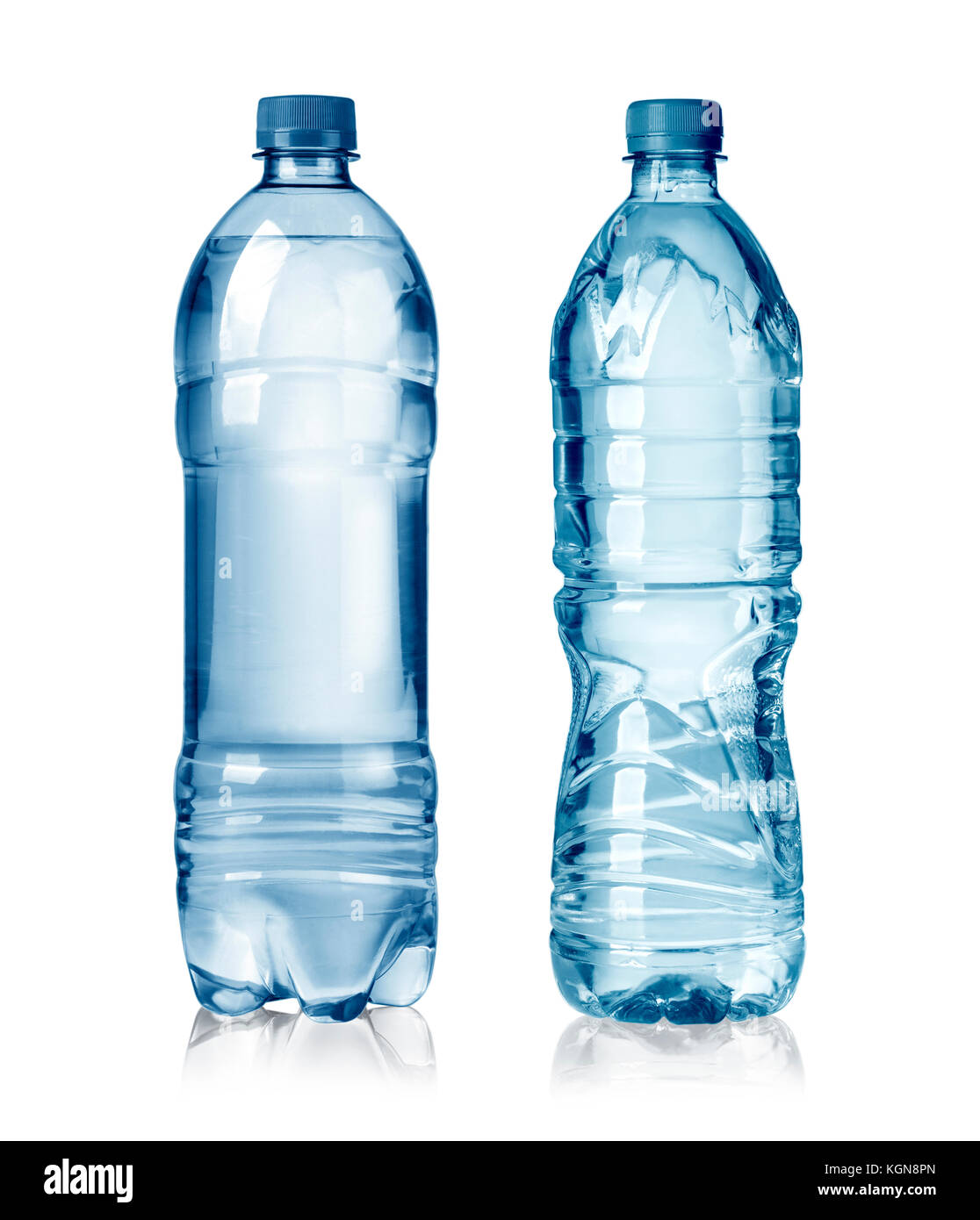 two water bottles isolated on white background Stock Photo - Alamy