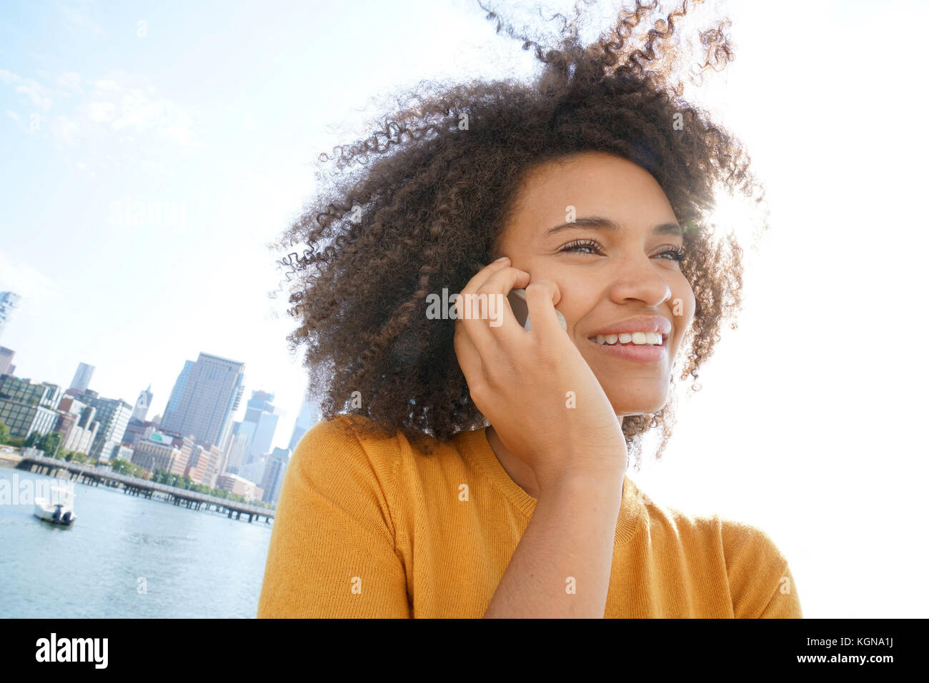 Beautiful attractive girl talking on hi-res stock photography and ...