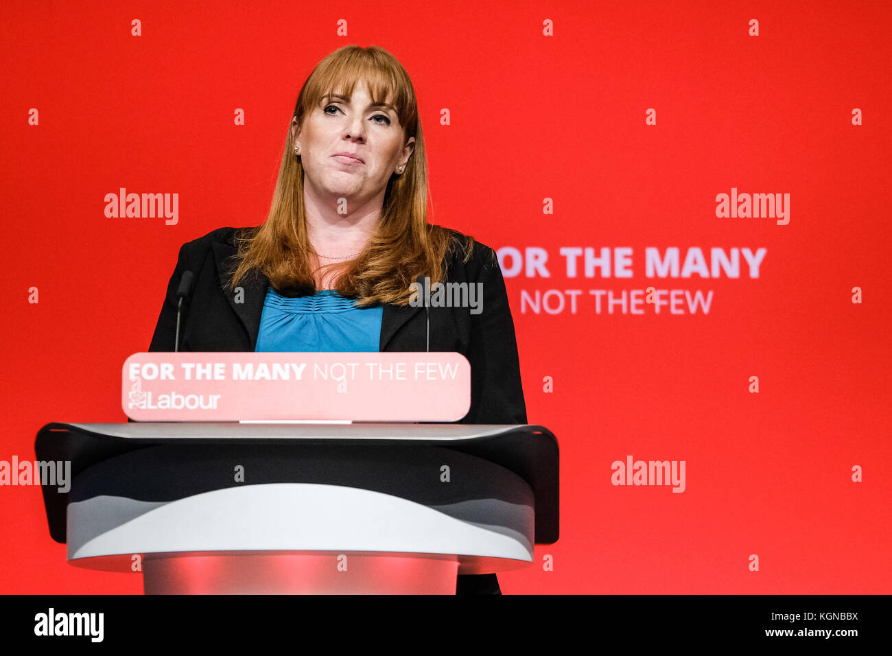 Angela Rayner addresses the Labour Party Autumn Conference at Brighton ...