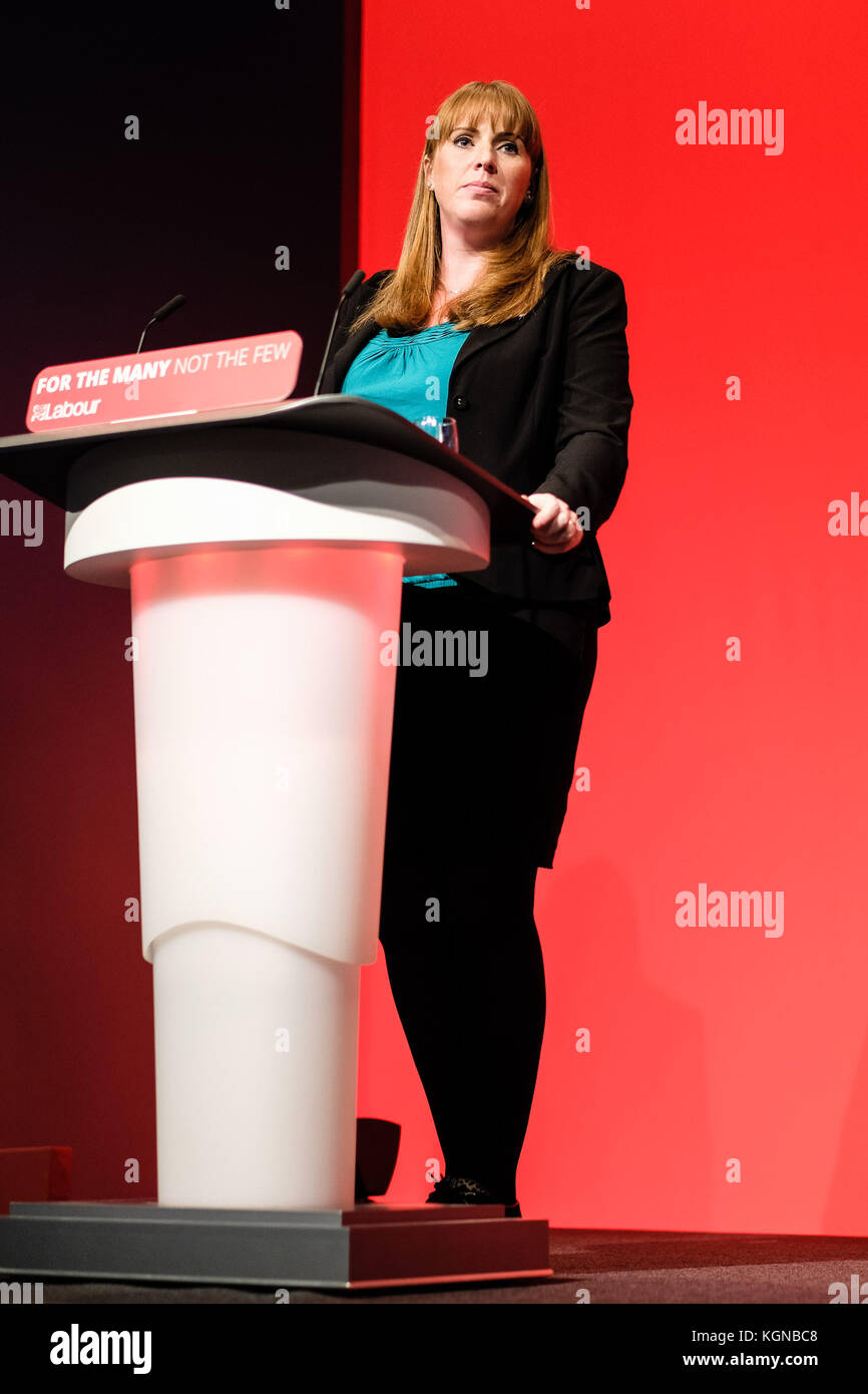 Angela Rayner addresses the Labour Party Autumn Conference at Brighton ...