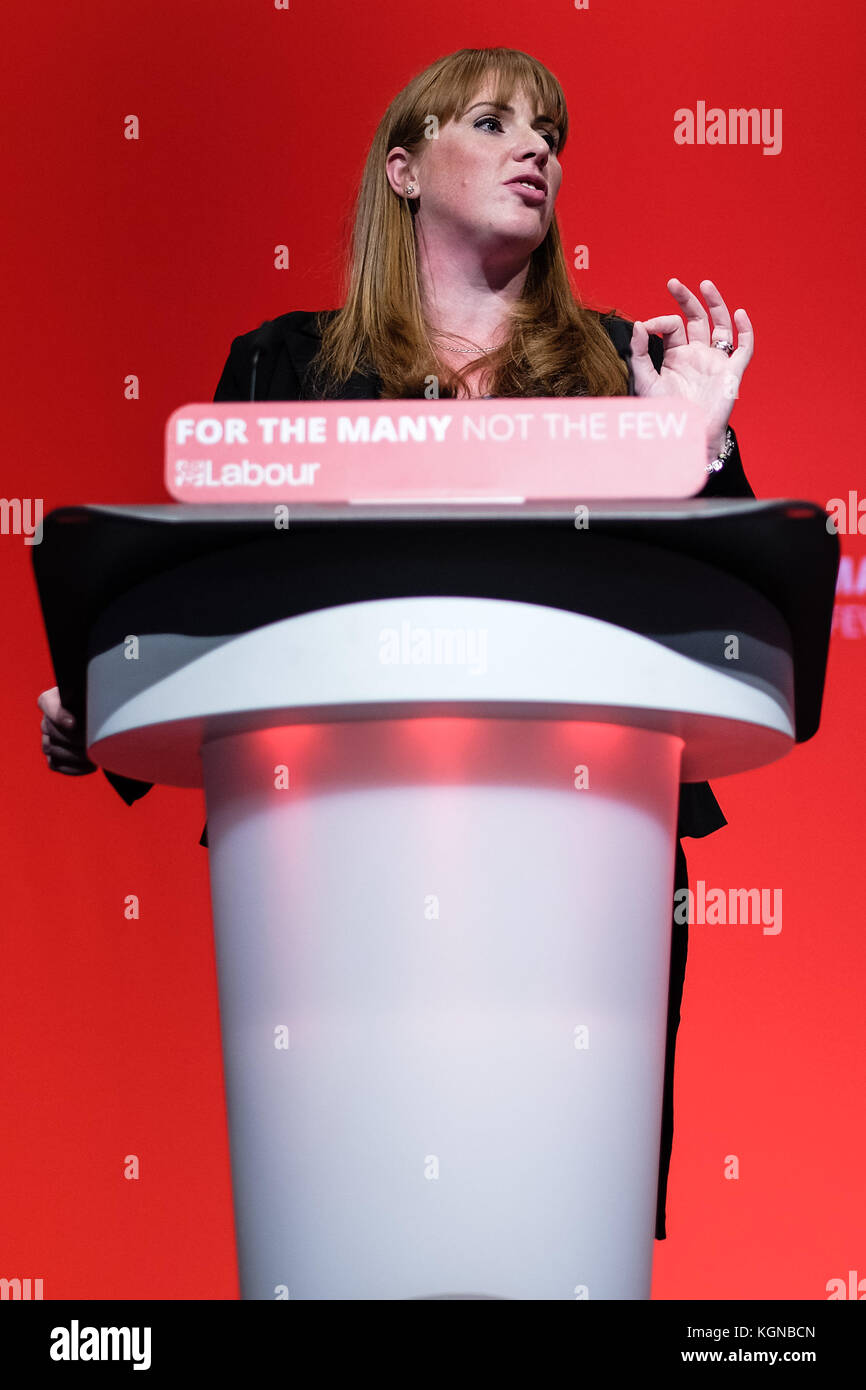 Angela Rayner addresses the Labour Party Autumn Conference at Brighton ...