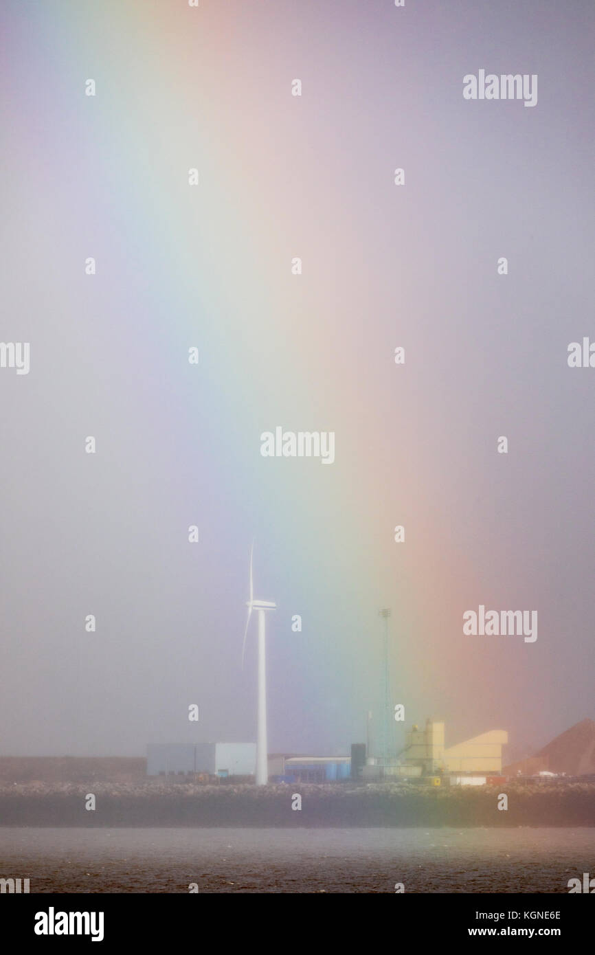 New Brighton Wirral, UK Weather. Windy, showery weather passing over ...