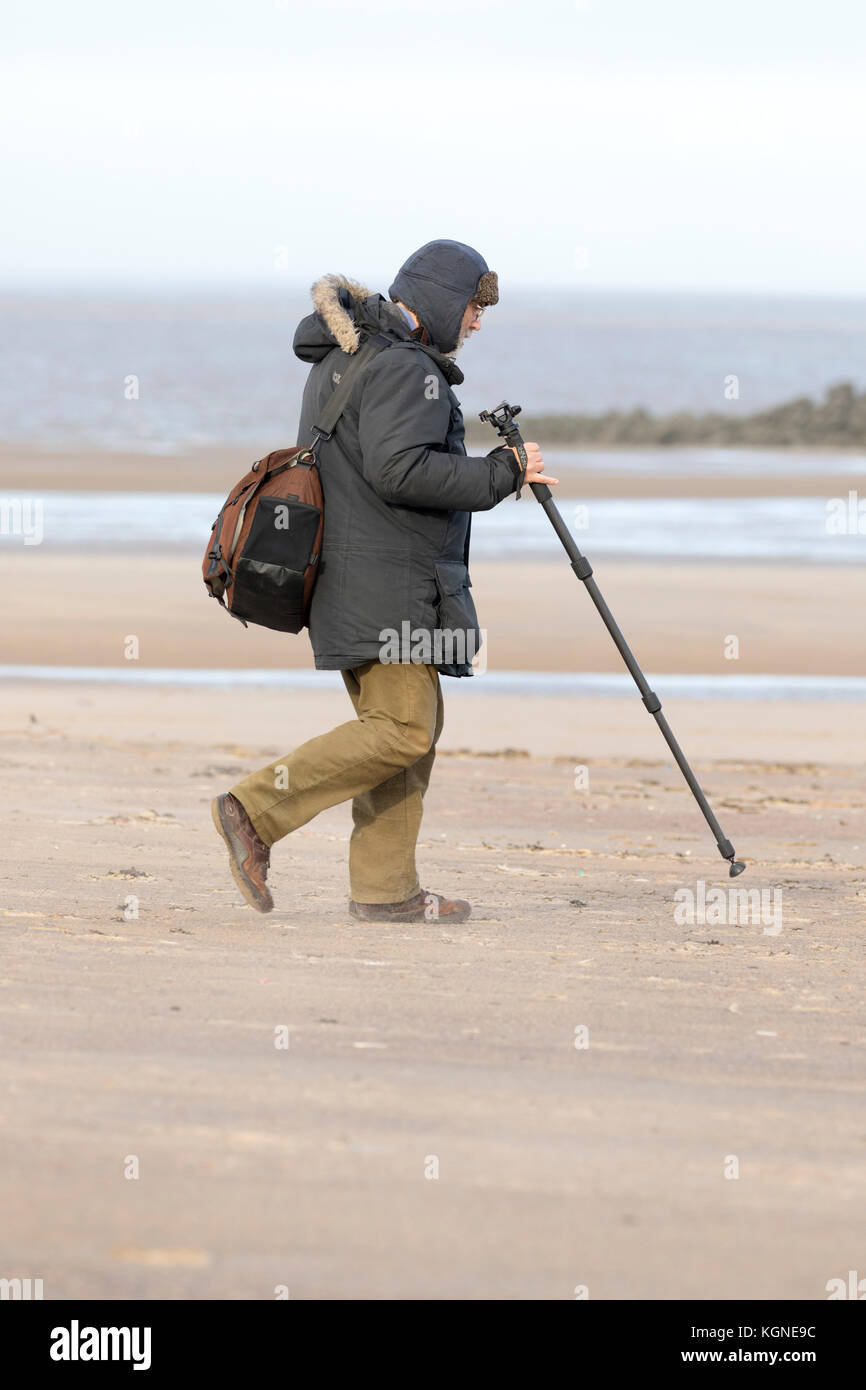 New Brighton Wirral, 9th November 2017. UK Weather. Windy, showery ...