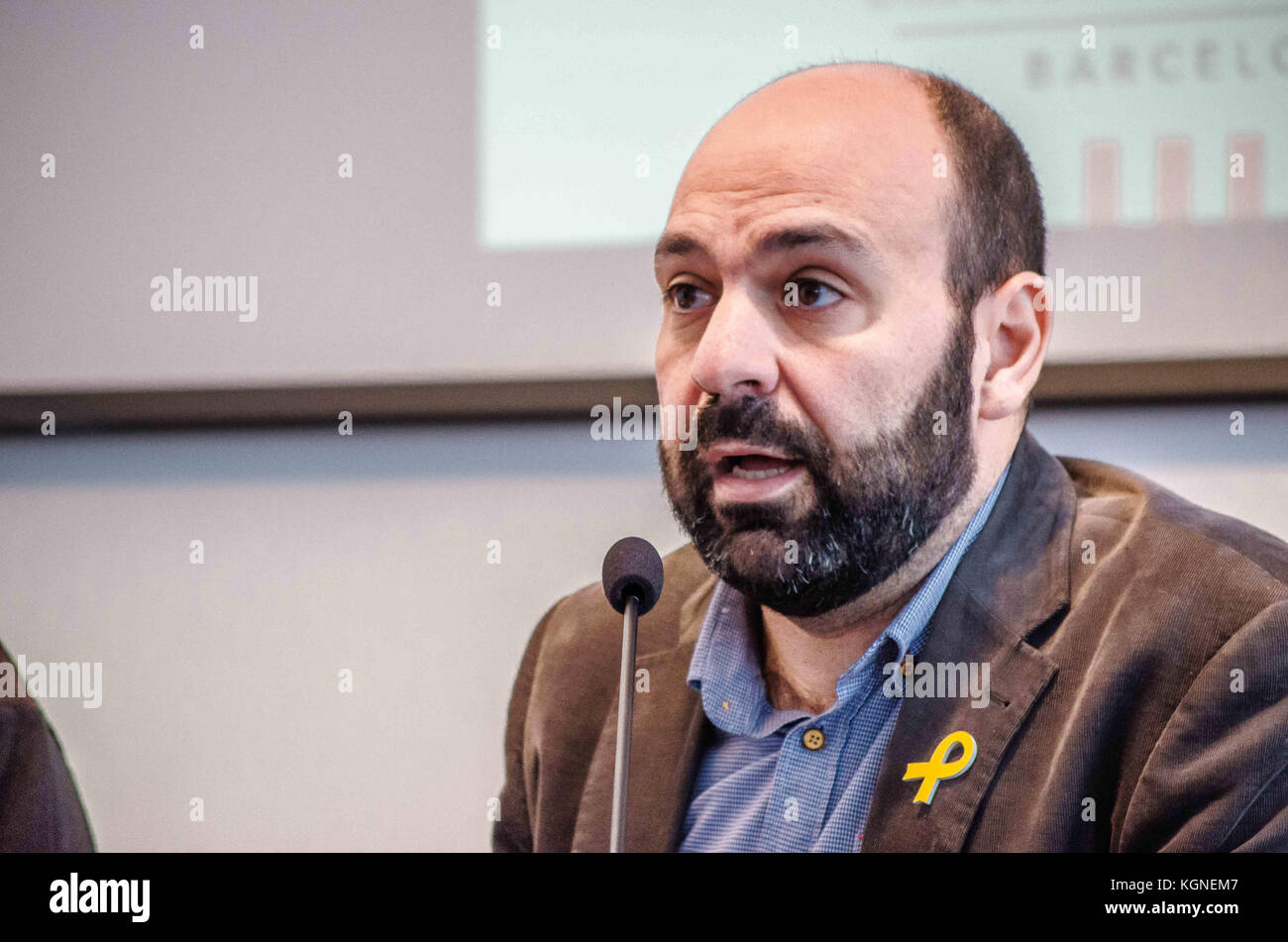 Barcelona, Catalonia, Spain. 9th Nov, 2017. mnium Cultural leader ...