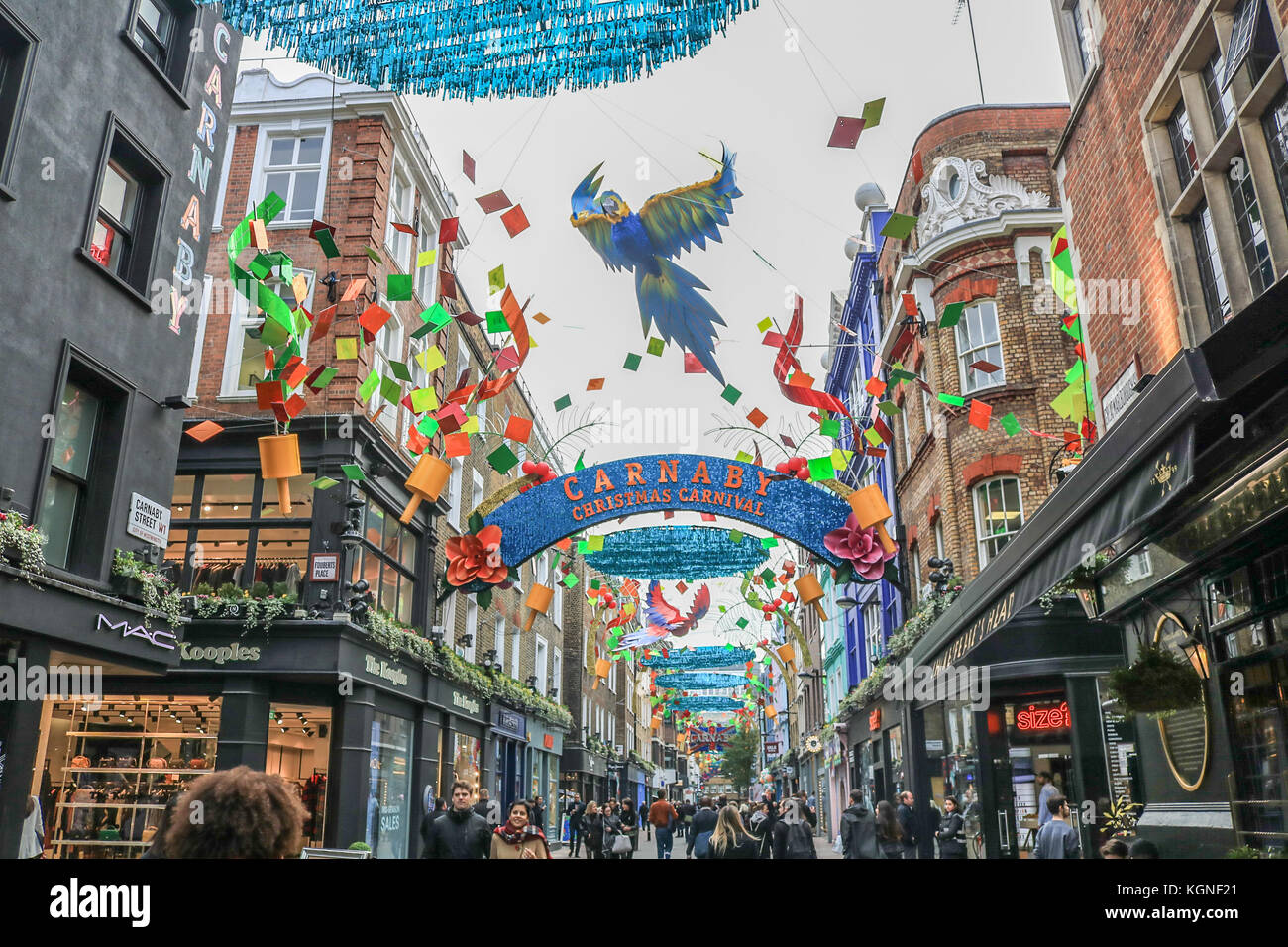 Carnaby street christmas 2017 hi-res stock photography and images - Alamy