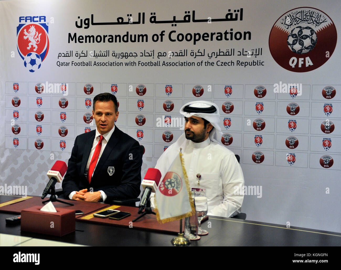 Dauha, Qatar. 09th Nov, 2017. General Secretary of QFA (Qatar Football ...