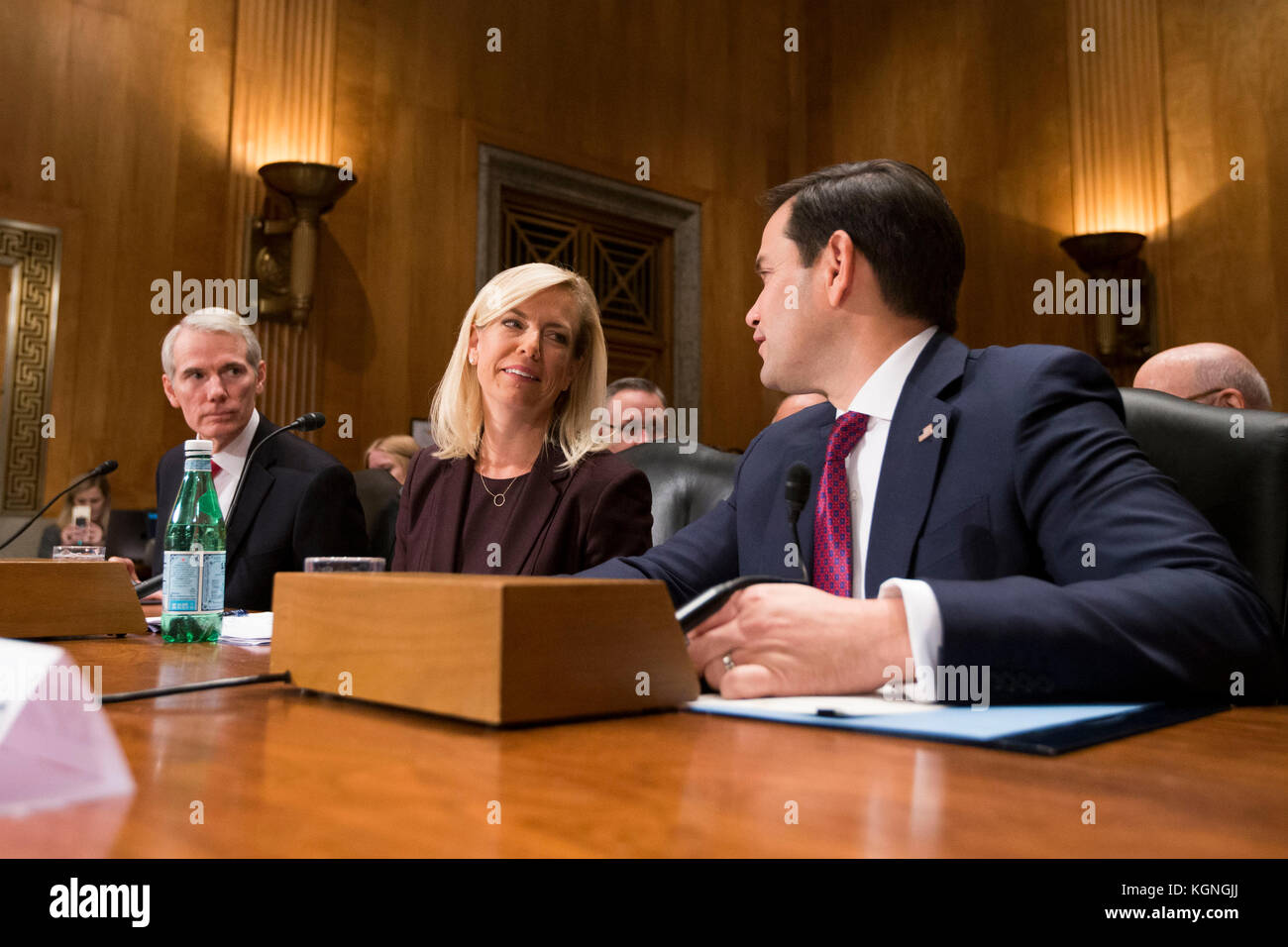 United States Senator Rob Portman (Republican of Ohio), left, Kirstjen ...