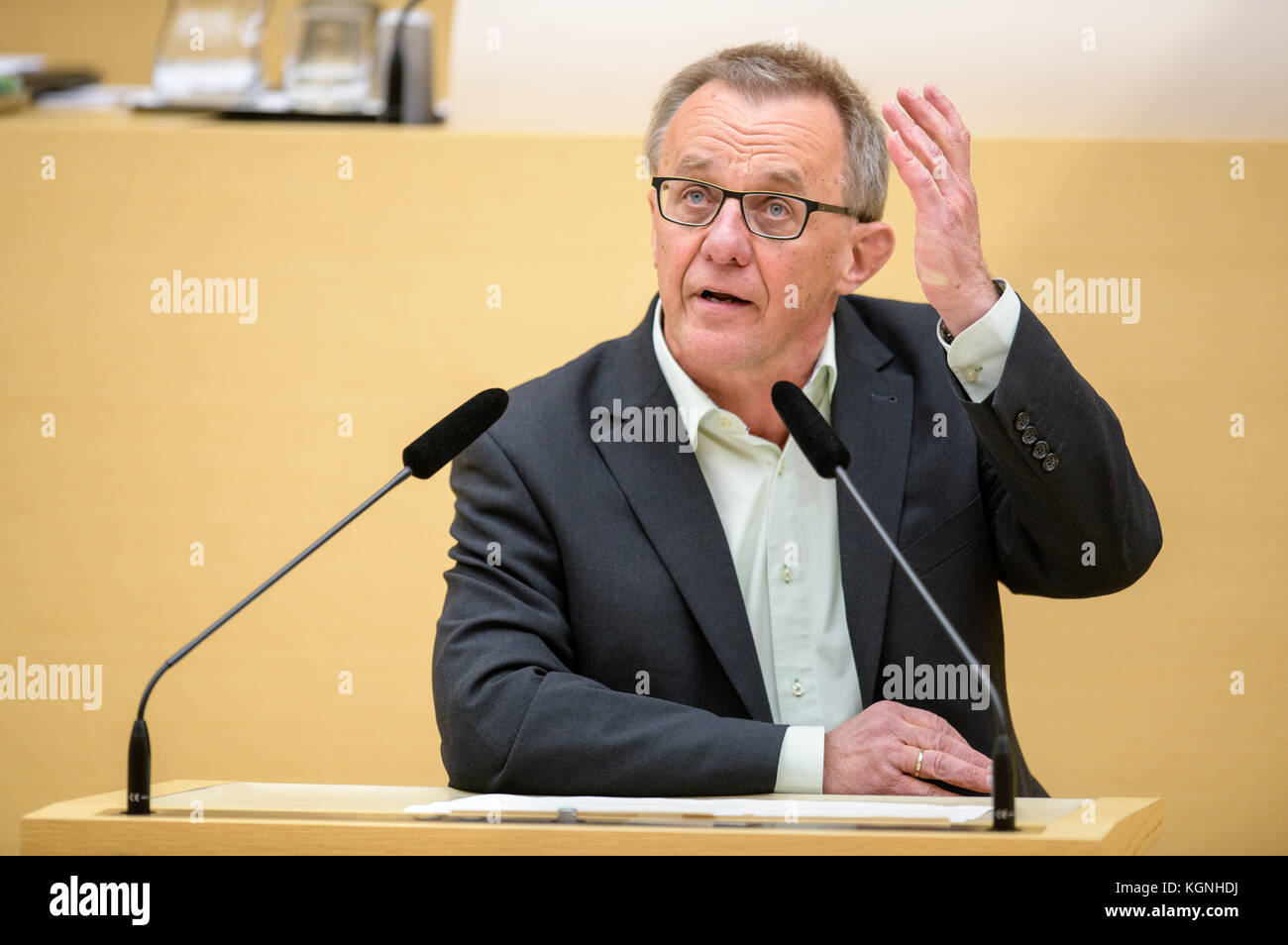 Munich, Germany. 9th Nov, 2017. State parliament member Thomas Gehring ...