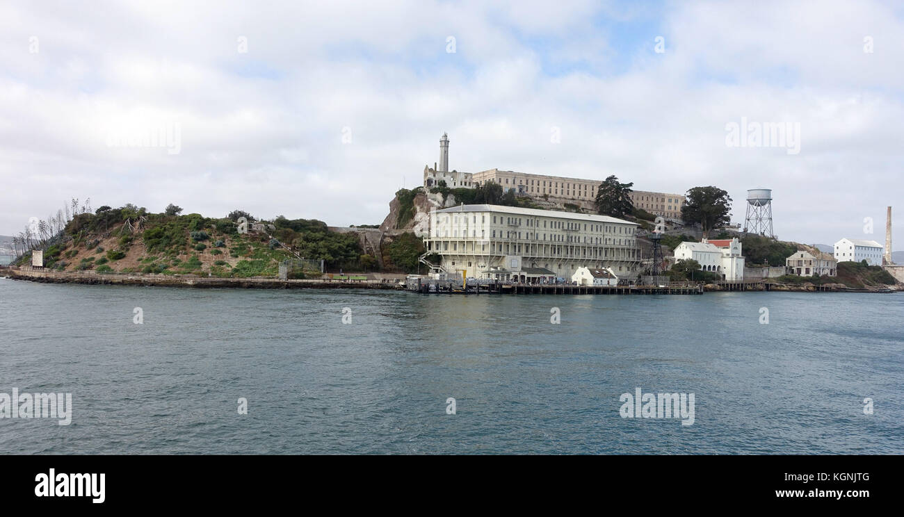 View of Alcatraz island in the bay of San Francisco, US, 14 September ...
