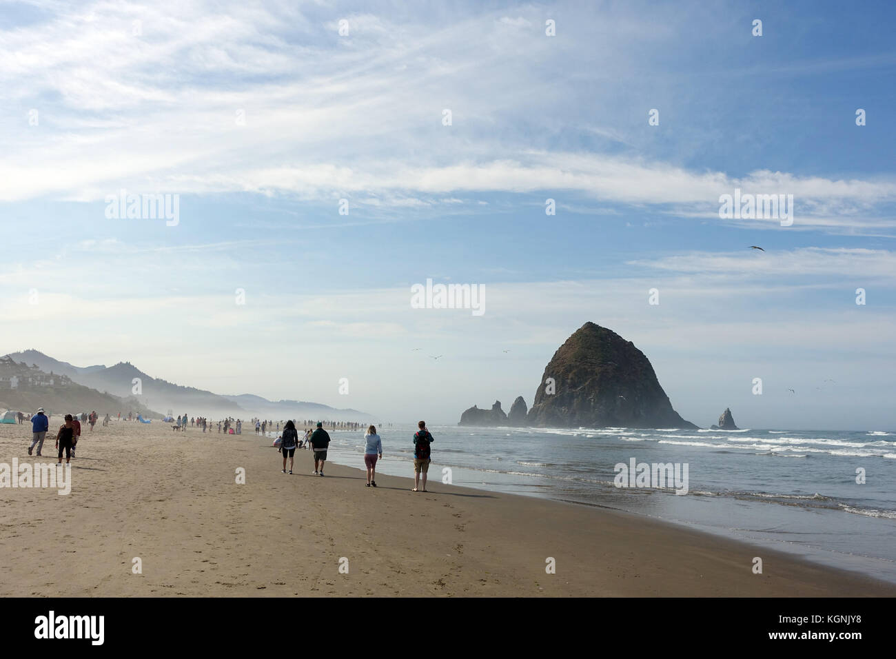 Cannon Beach, USA. 3rd Sep, 2017. View of the Haystack Rock at the ...