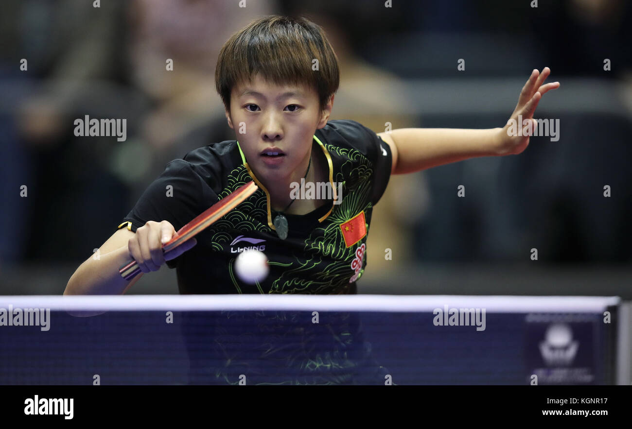 Magdeburg, Germany. 10th Nov, 2017. Liu Xi from China in action during ...