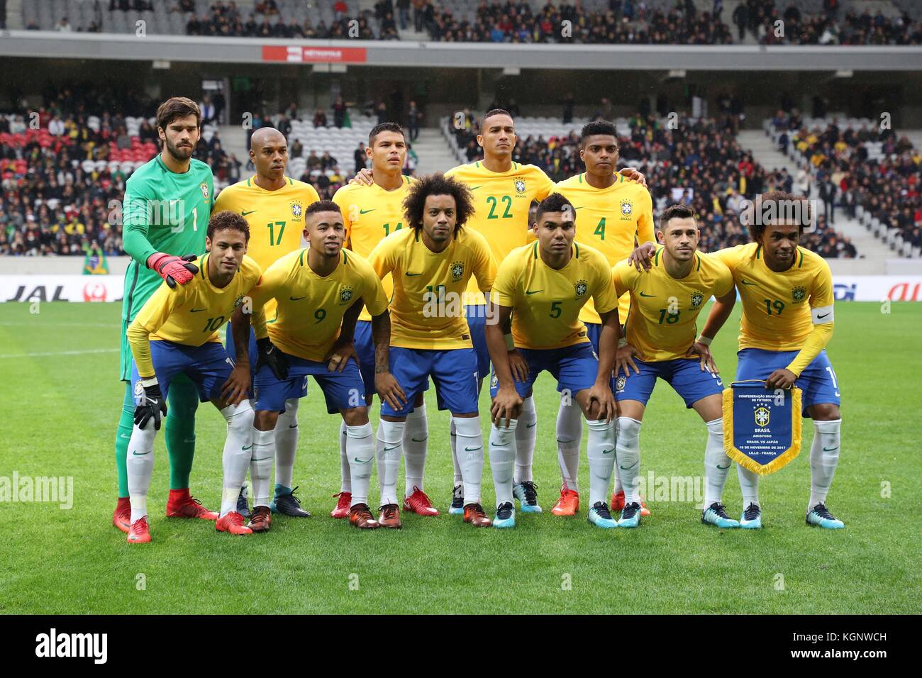 Brazil team group line-up (BRA), NOVEMBER 10, 2017 - Football/Soccer ...