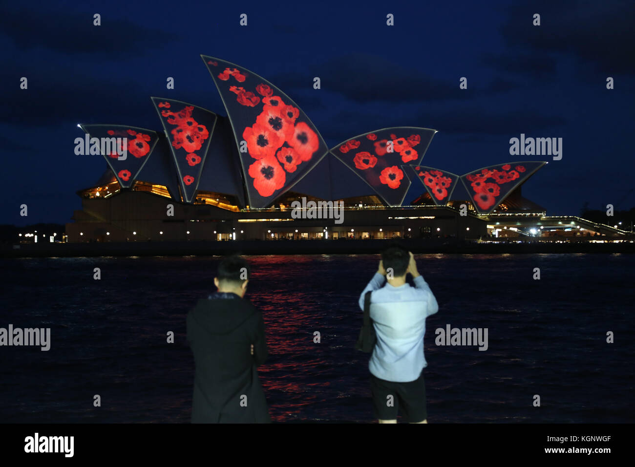 Sydney, Australia. 11th Nov, 2017. The sails of the Sydney Opera House ...