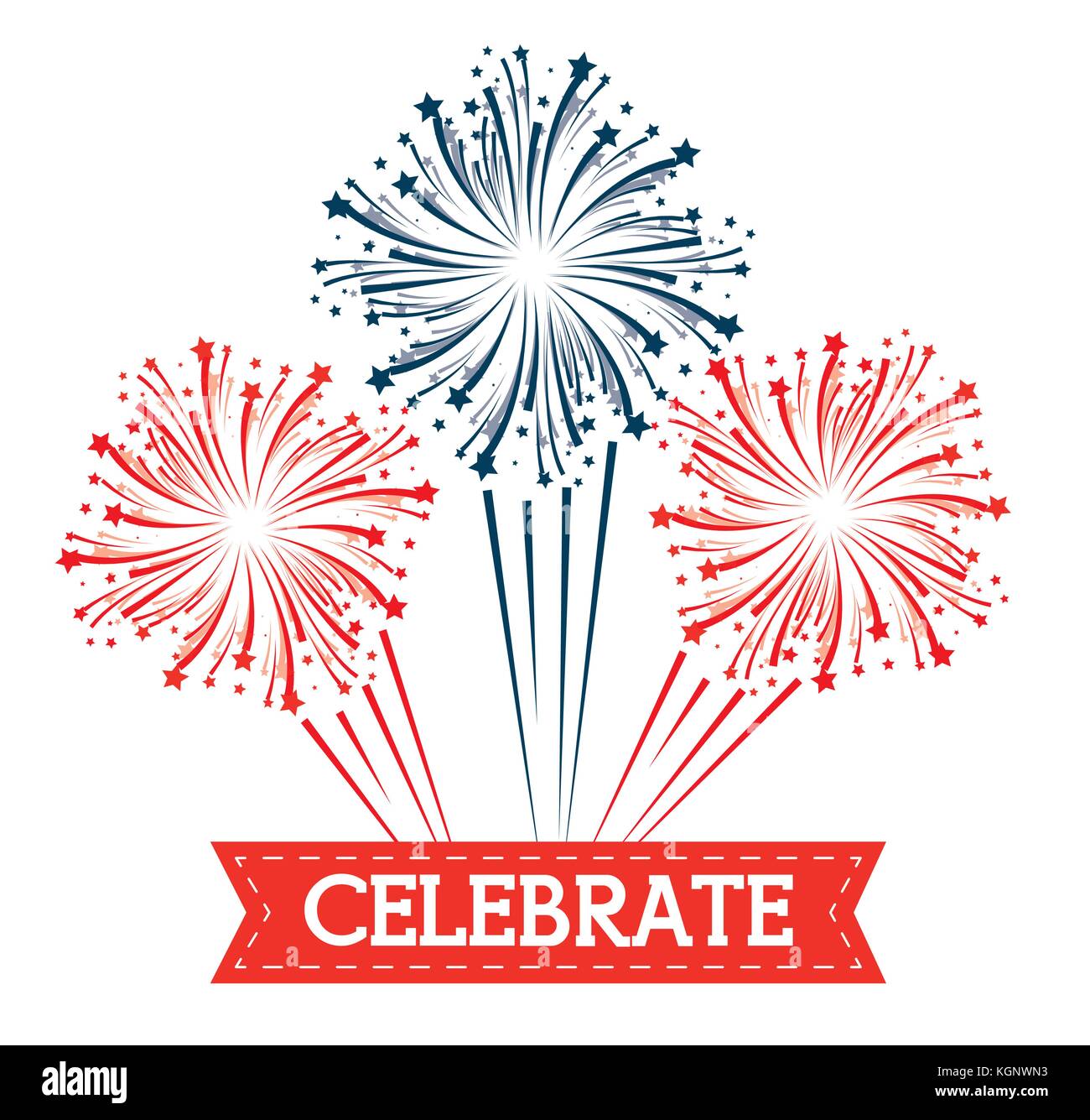 brightly colorful fireworks and celebration background vector ...