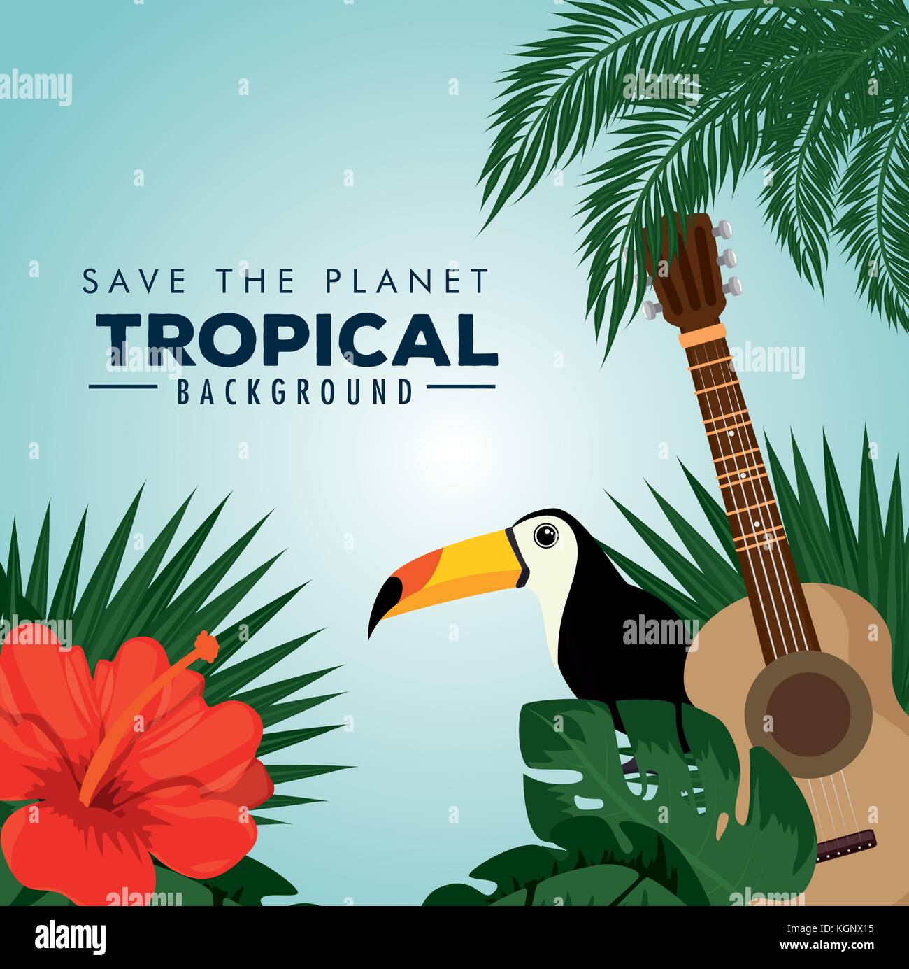 summer tropical background vector illustration graphic design Stock ...