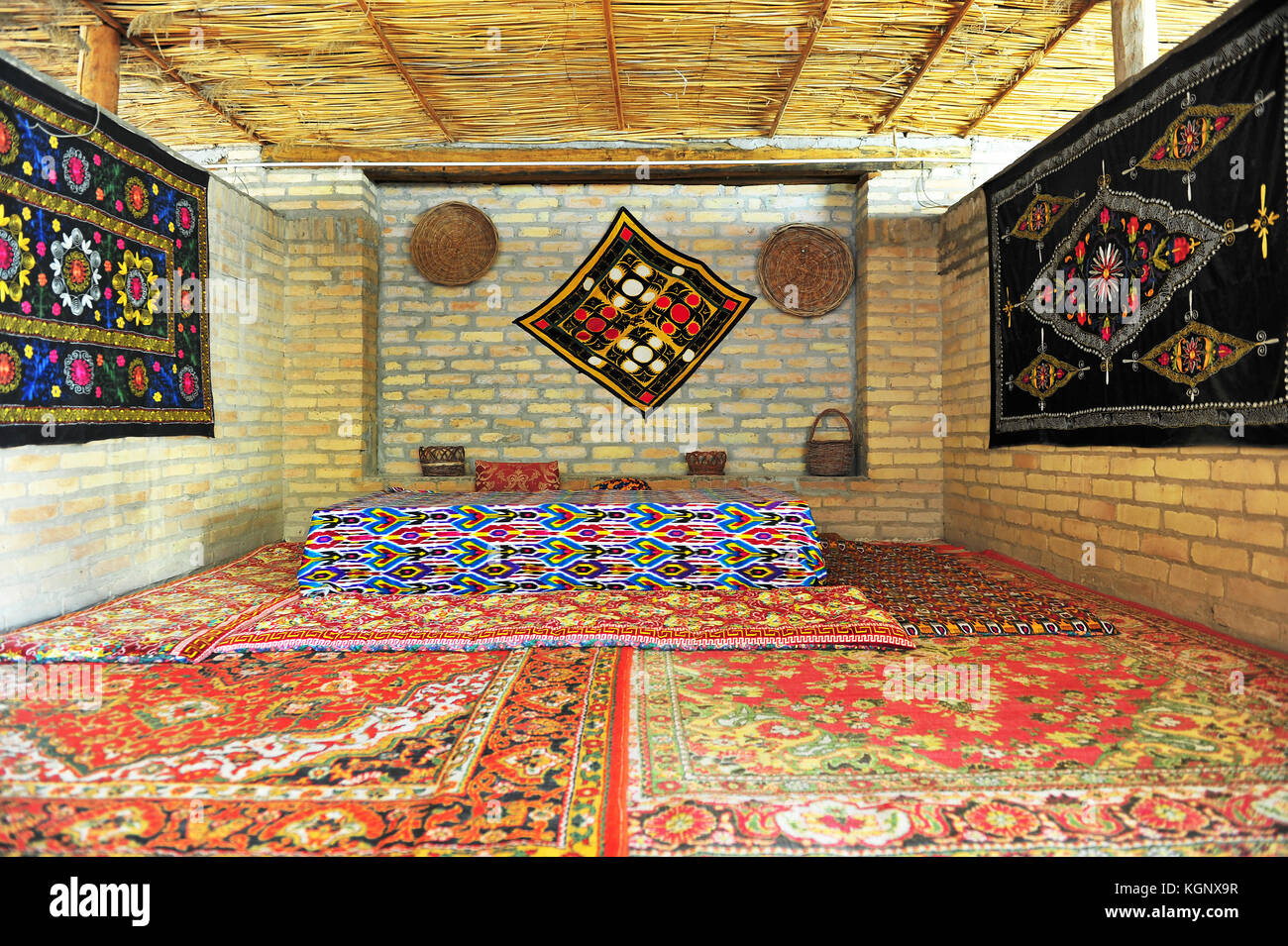 Traditional oriental tea house interior Stock Photo - Alamy