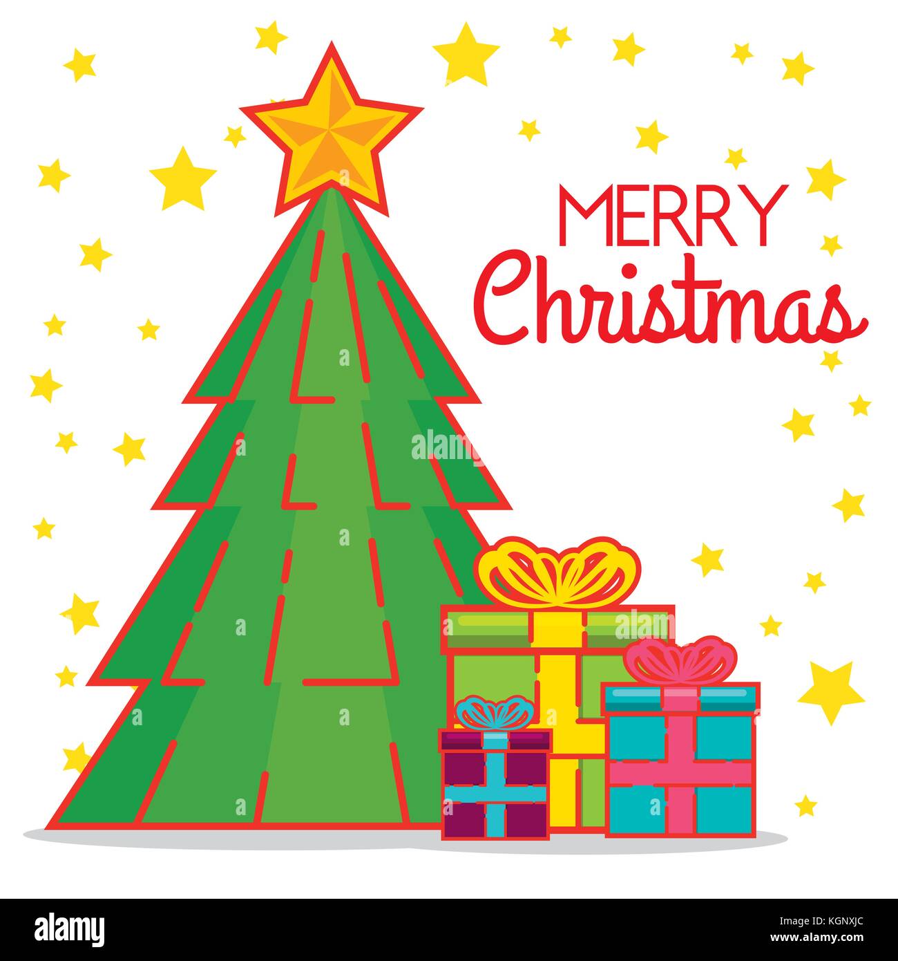 christmas tree icon merry christmas vector illustration graphic design ...