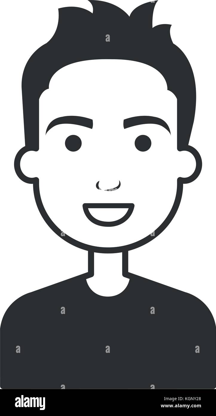 young man avatar character vector illustration design Stock Vector ...