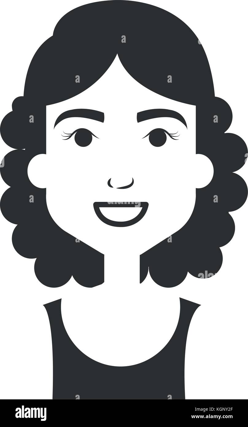 beautiful woman avatar character vector illustration design Stock ...
