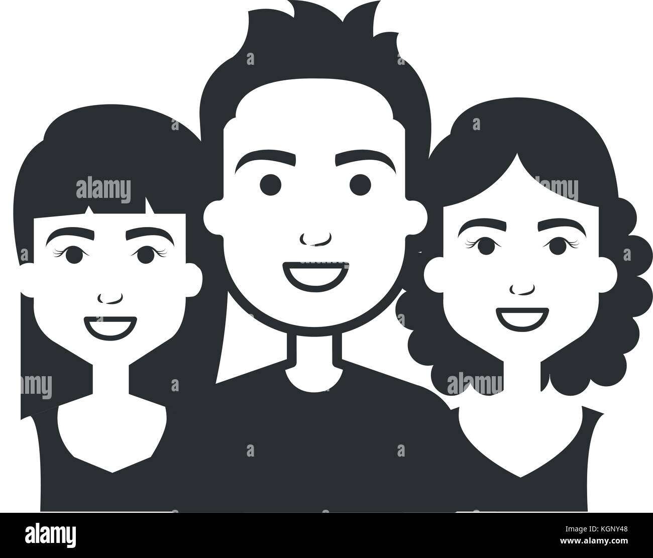 group of persons avatars characters vector illustration design Stock ...