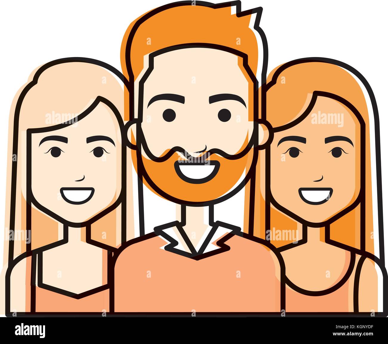 group of persons avatars characters vector illustration design Stock ...