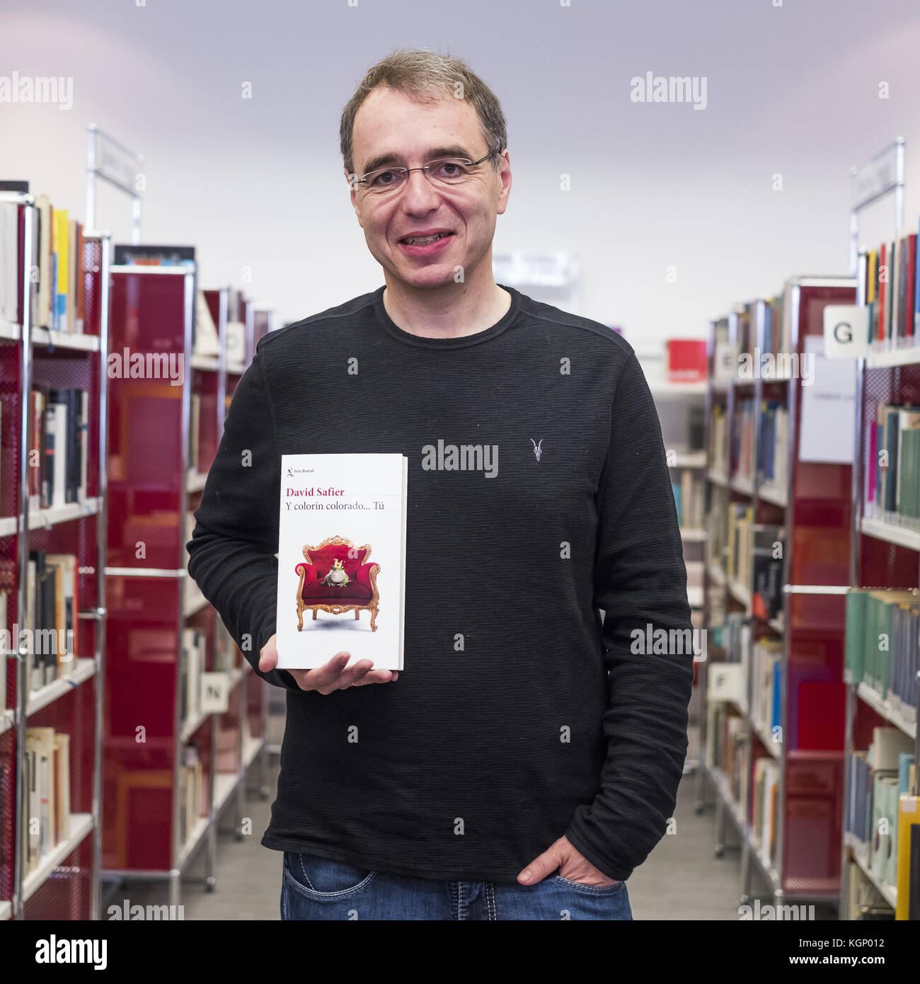 German writer David Safier poses during the presentation of his latest ...