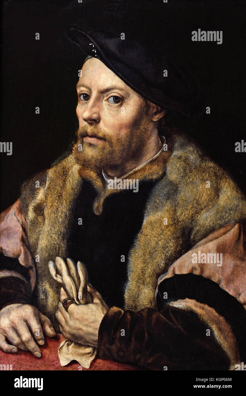 A Man holding a Glove 1530- Jan Gossaert (Jean Gossart) 1478 – 1532 ...