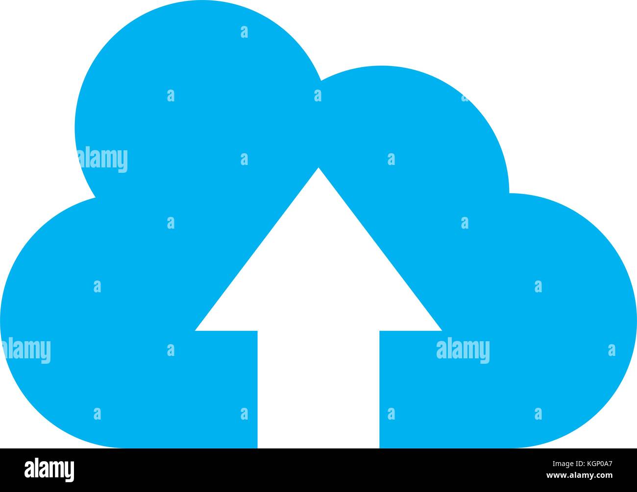 cloud computing with arrow up vector illustration design Stock Vector ...