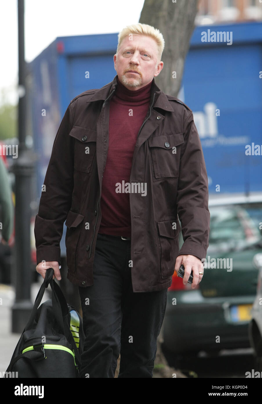 Boris Becker leaving home and arriving at South Kensington Private ...