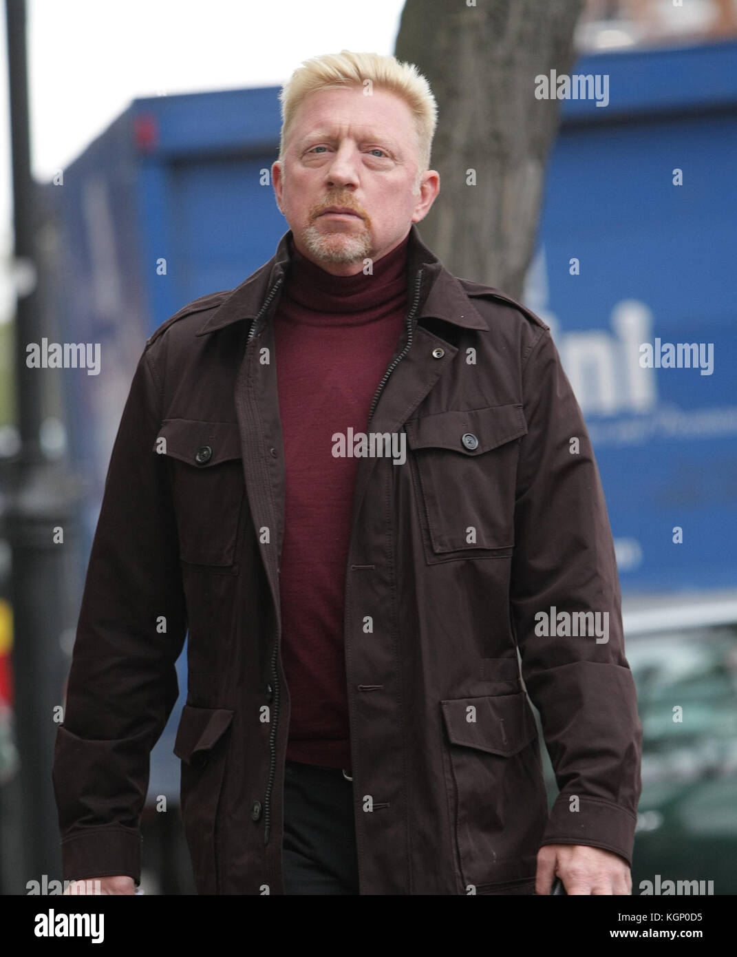 Boris Becker leaving home and arriving at South Kensington Private ...