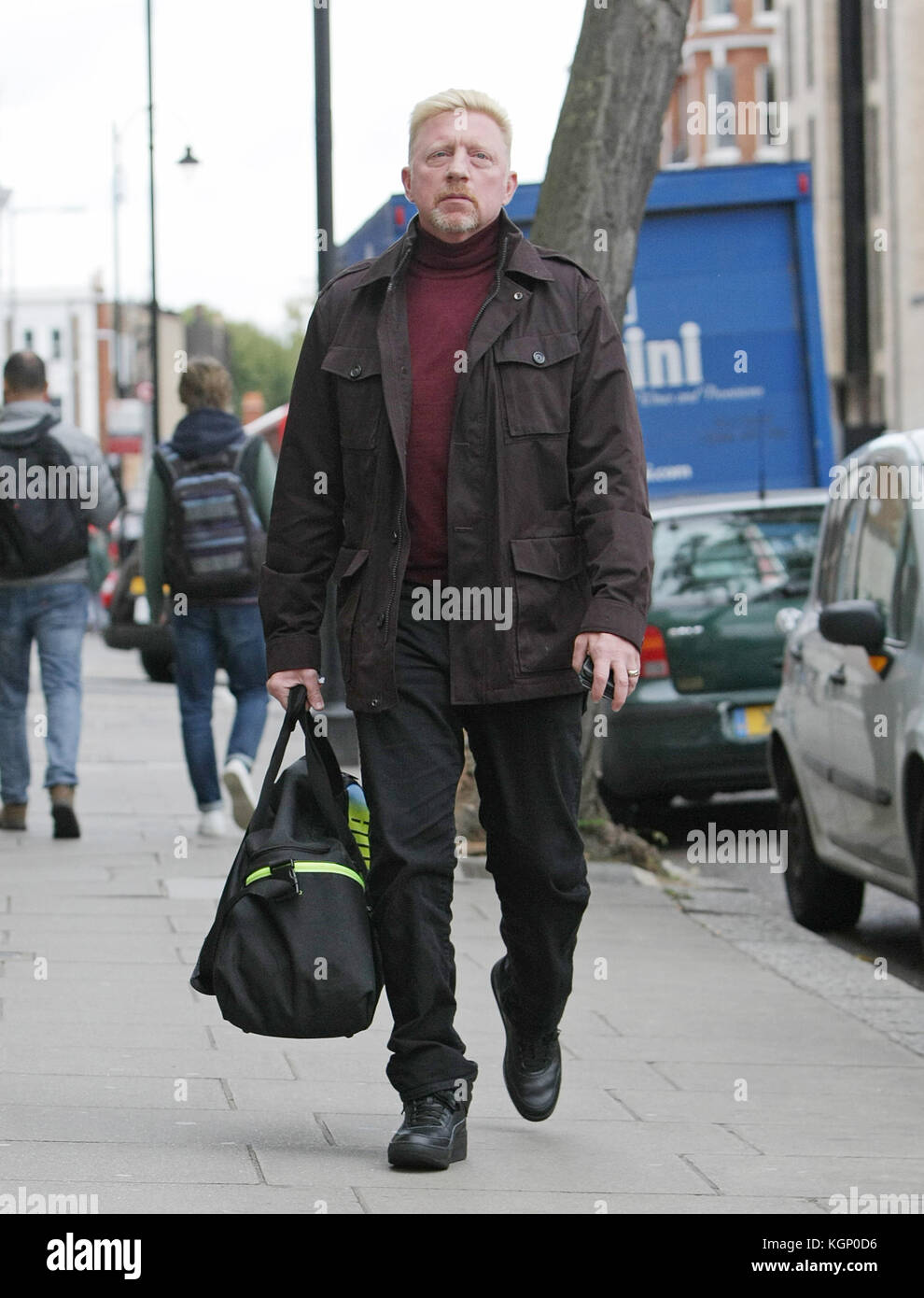 Boris Becker leaving home and arriving at South Kensington Private ...