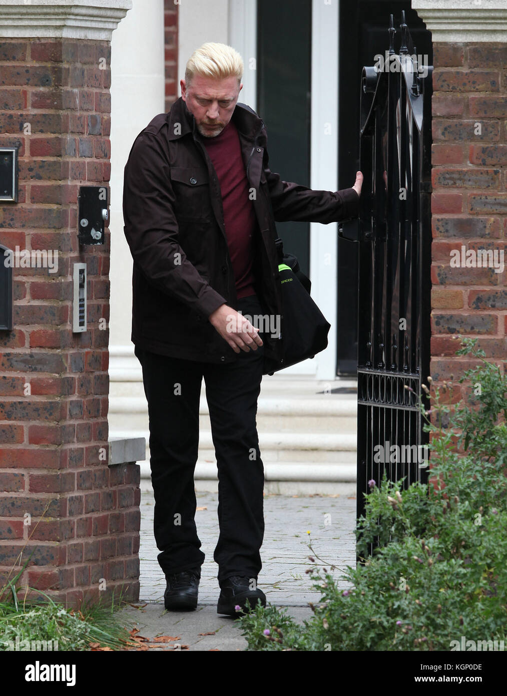 Boris Becker leaving home and arriving at South Kensington Private ...