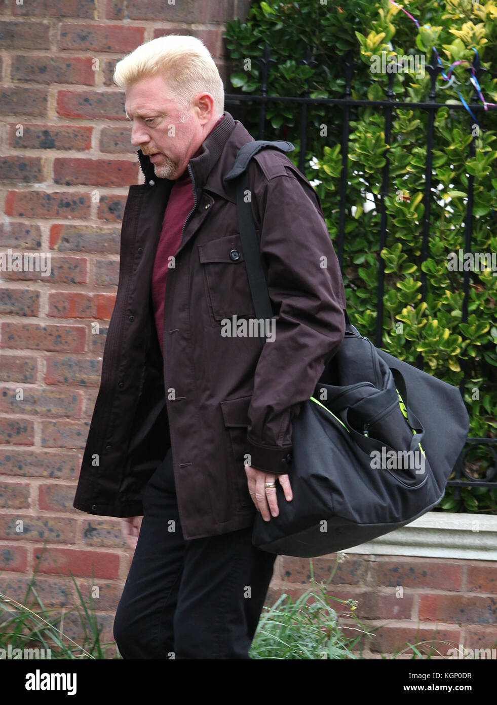 Boris Becker leaving home and arriving at South Kensington Private ...