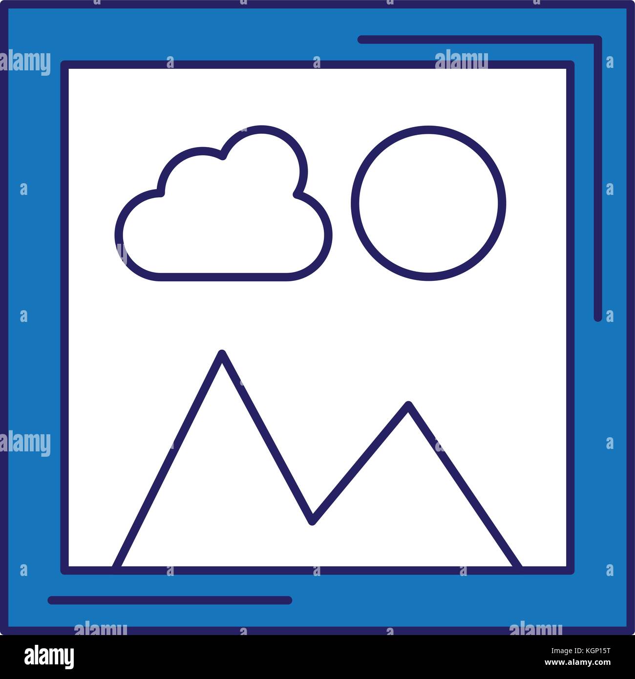 landscape snapshot isolated icon vector illustration design Stock ...