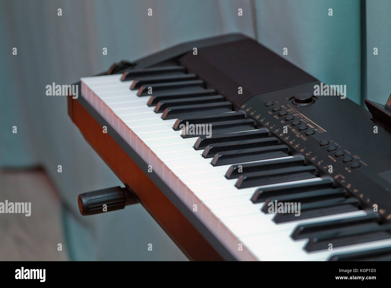 Keys electronic synthesizer close up. Musical instruments Electronic ...
