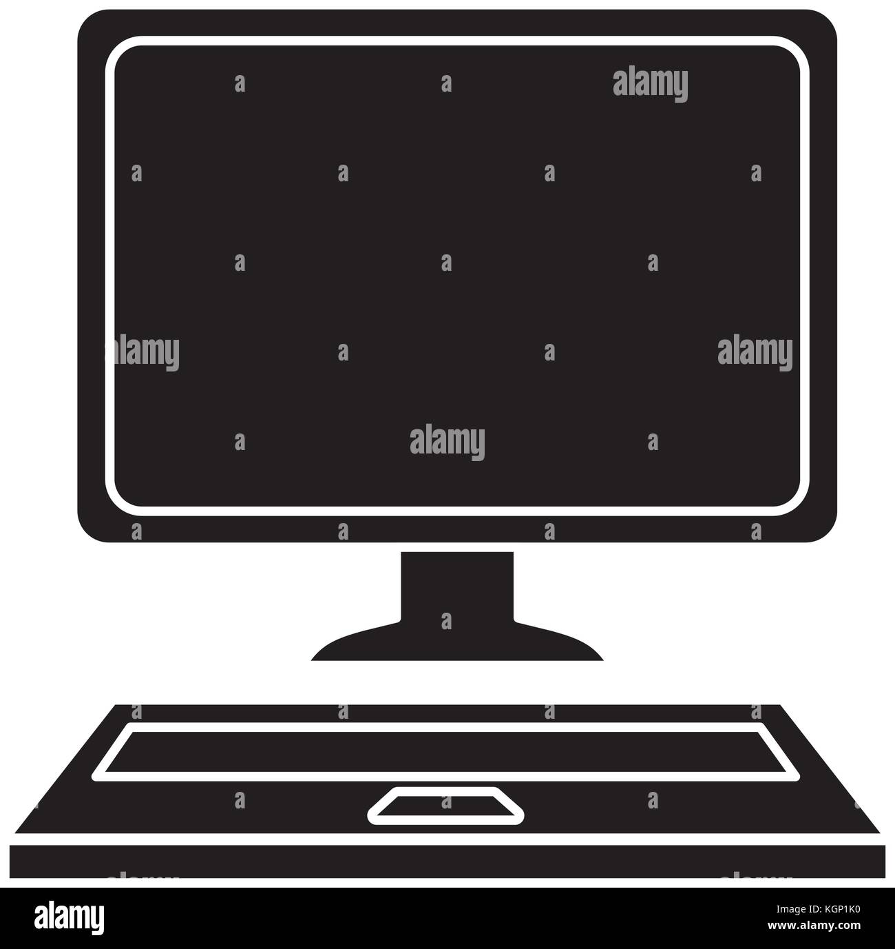 desktop computer isolated icon vector illustration design Stock Vector ...