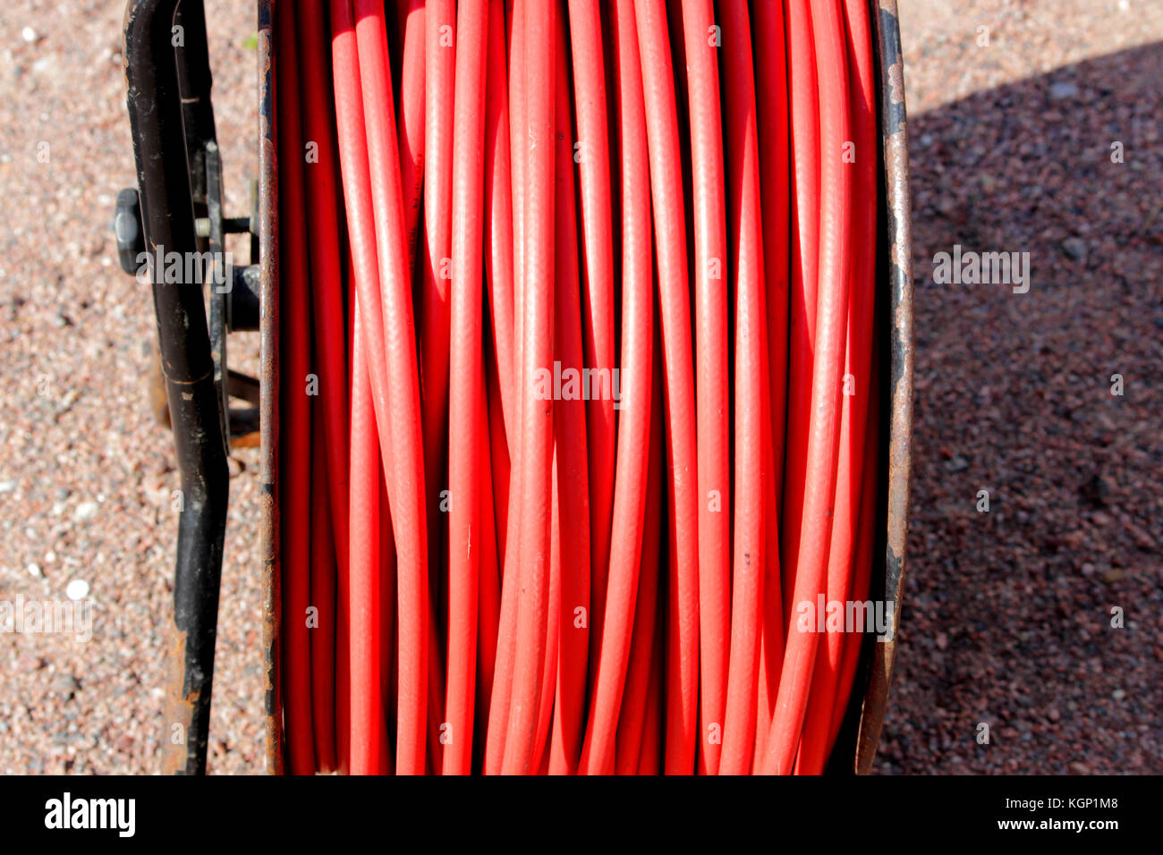 Coil red electric cable hi-res stock photography and images - Alamy