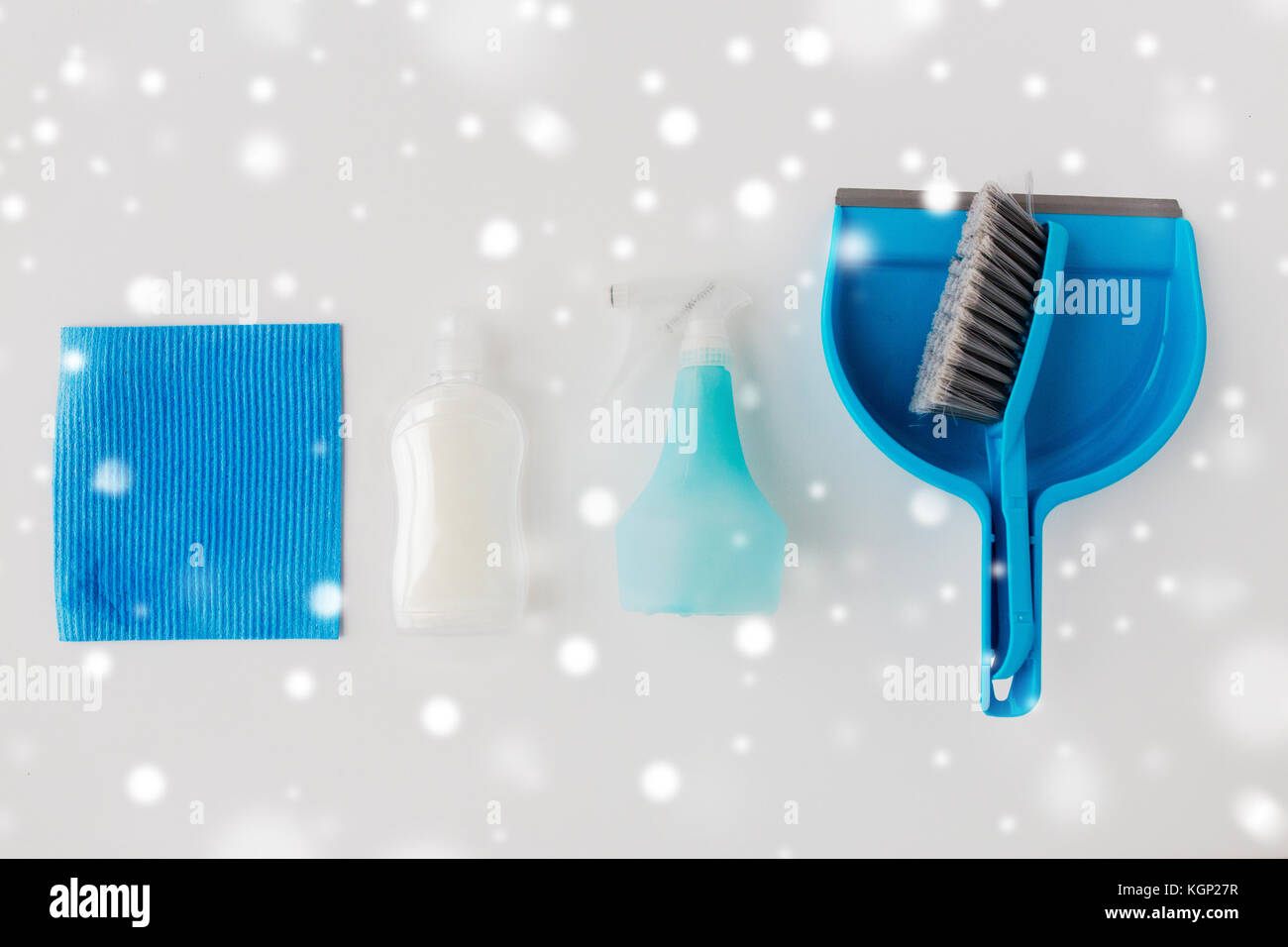 cleaning stuff on white background Stock Photo - Alamy