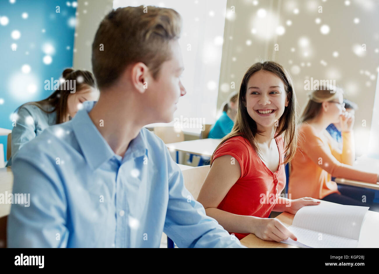 Middle School Students Talking In Class